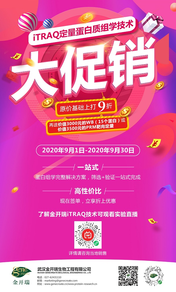 iTRAQ定量蛋白质组学技术大促销价格,详情介绍-960化工网 – 960化工网