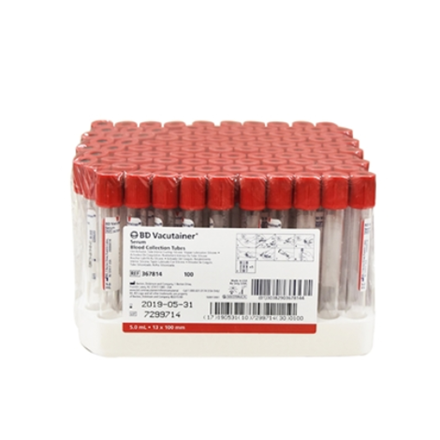 BD 367812 4.0mL血清管，促凝剂，红色安全盖，现货价格_品牌:BD-丁香通