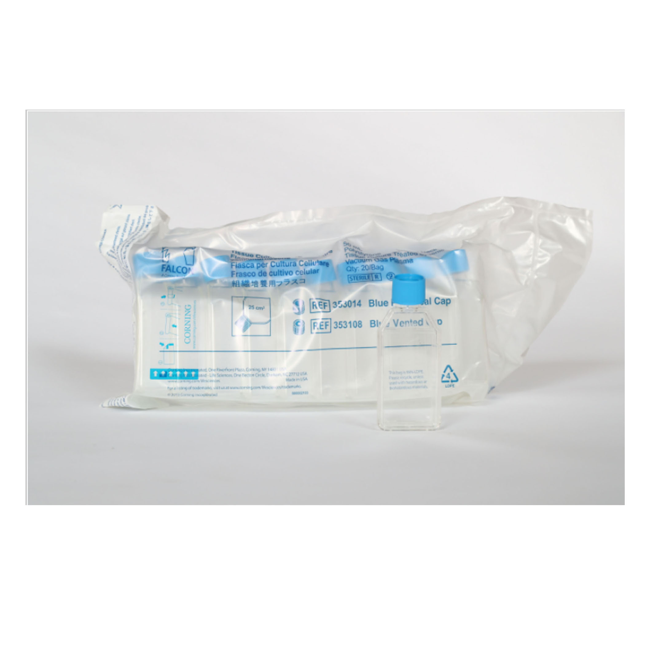 Corning Falcon 353014 25cm²矩形斜颈细胞培养瓶，TC，带蓝色塞密封螺帽，20/包,10包/箱，现货价格,详情介绍 ...