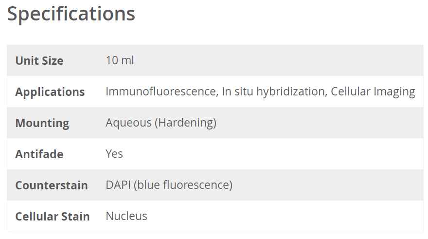 VECTASHIELD Hard*Set with DAPI (10ml)VECTASHIELD® HardSet™防荧光淬灭封片剂，含DAPI价格,详情介绍-960化工网 – 960化工网