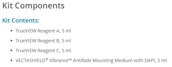 VECTOR TrueVIEW Autofluorescence Quenching Kit with DAPI自发荧光淬灭试剂盒，带DAPI价格,详情介绍-960化工网 – 960化工网