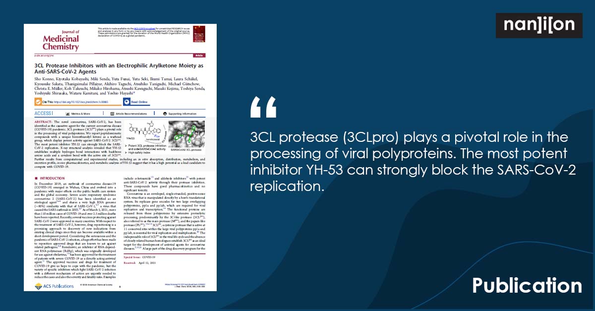 09.12.2021: Publication Alert - 3CL Protease Inhibitors with an ...