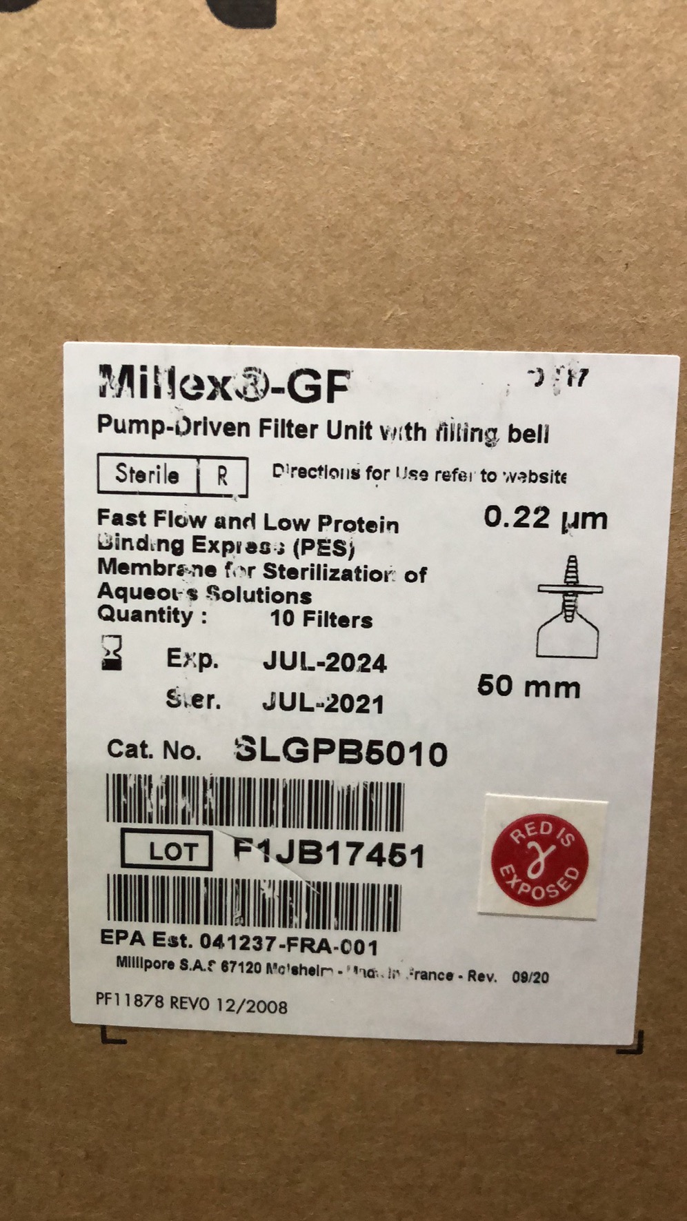Millipore_SLGPB5010 Millex-GP过滤0.22µm上海睿安13611631389价格_品牌:Millipore-丁香通官网