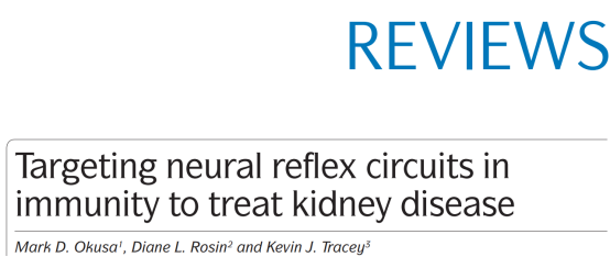 Nature reviews. Nephrology进展｜靶向免疫中的神经反射环路治疗肾脏疾病 - 企业动态 - 丁香通