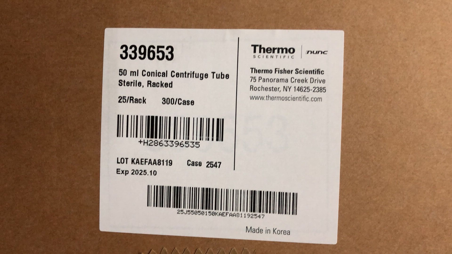Nunc货号339653现货50ml离心管(架装)13611631389上海睿安生物价格_品牌:Nunc-丁香通官网