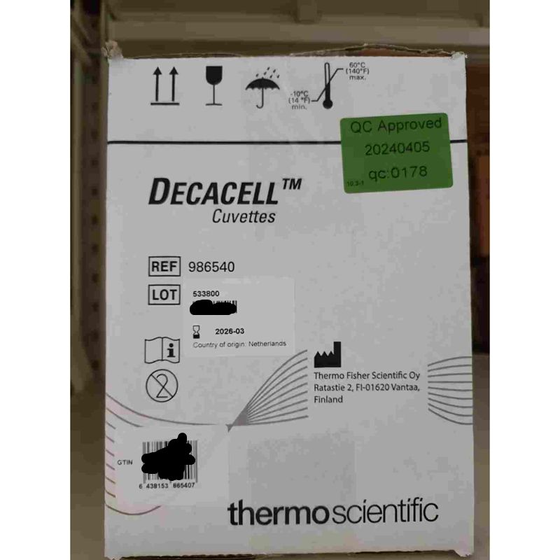 986540赛默飞试管耗材DECACELL CUVETTES (5400) Thermo价格_品牌:Thermo Fisher-丁香通官网