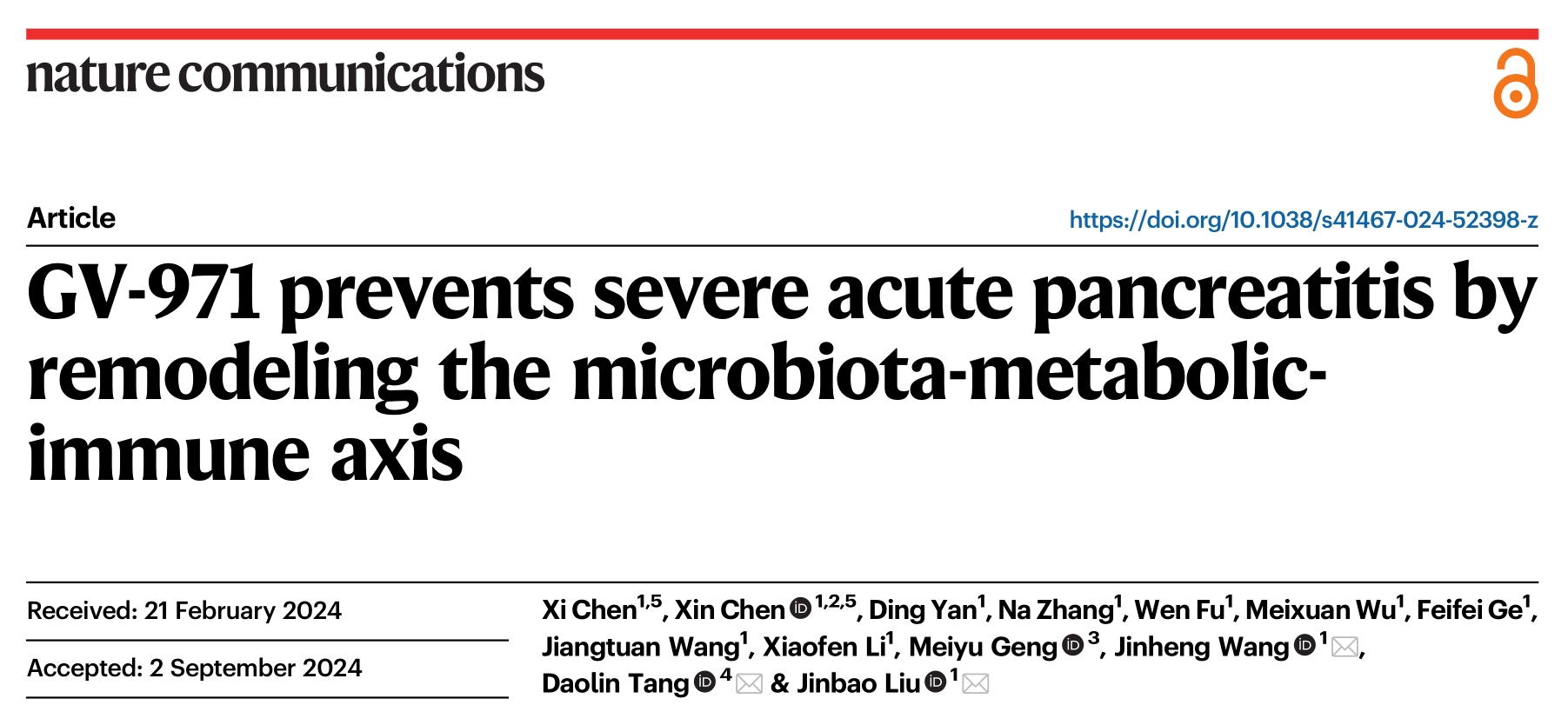 Nat Commun：AD靶向药GV-971如何对症急性胰腺炎_公司新闻_丁香通