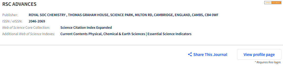 什么是水刊？反正这本期刊不是！《RSC Advances》影响因子又涨了！-公司新闻-美国LetPub SCI论文编辑